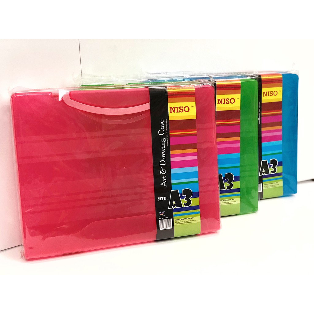 NISO A3 ART & DRAWING DOCUMENT CASE (8160) (RANDOM COLOUR) | Shopee ...