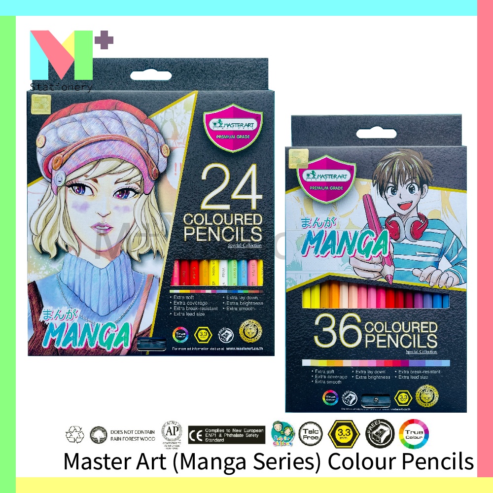 Master Art Master Series Colour Pencil Manga Set ( 24 / 36 Colours ...