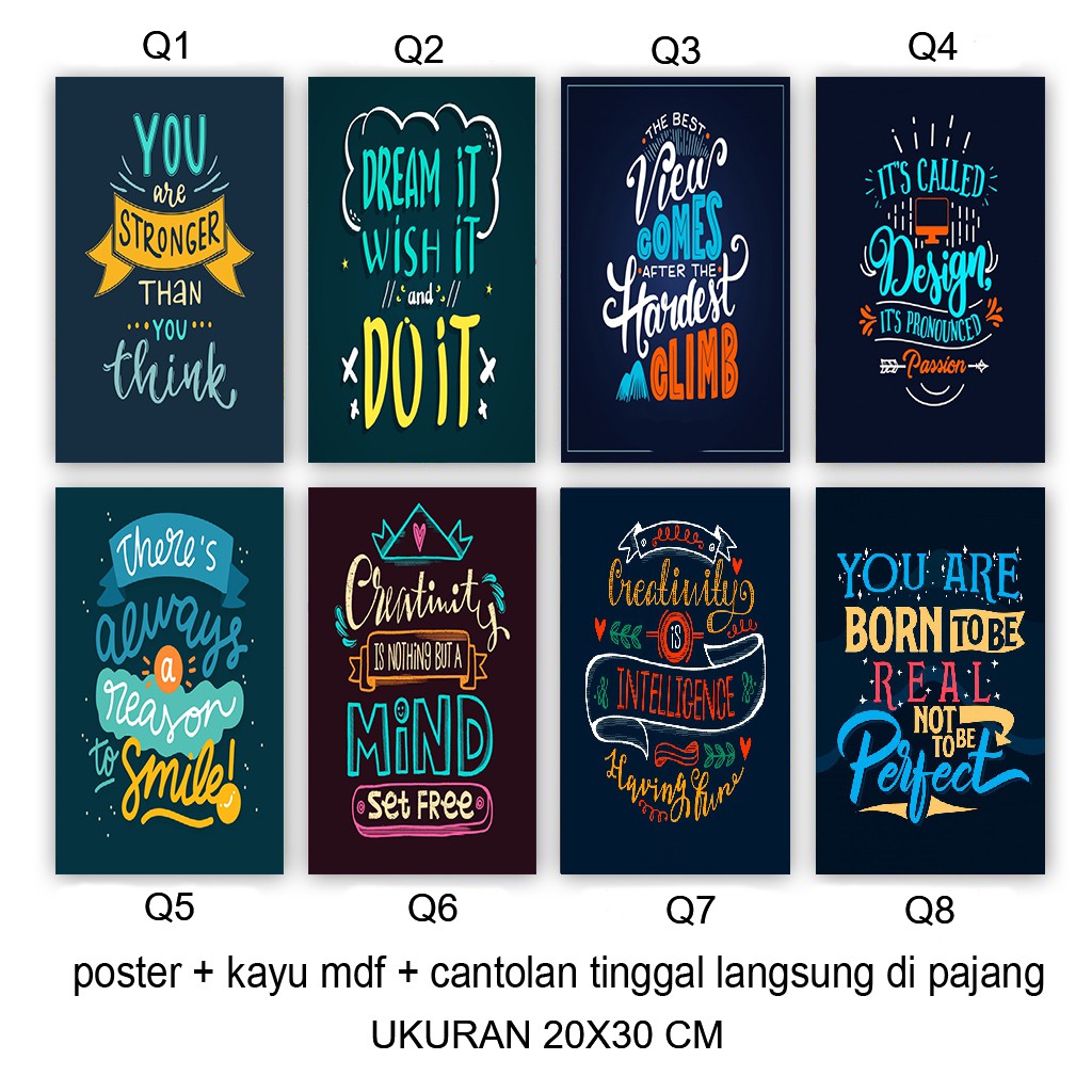 Motivation Quote Wall Decoration 1 Home Decoration Cafe Poster Wooden ...