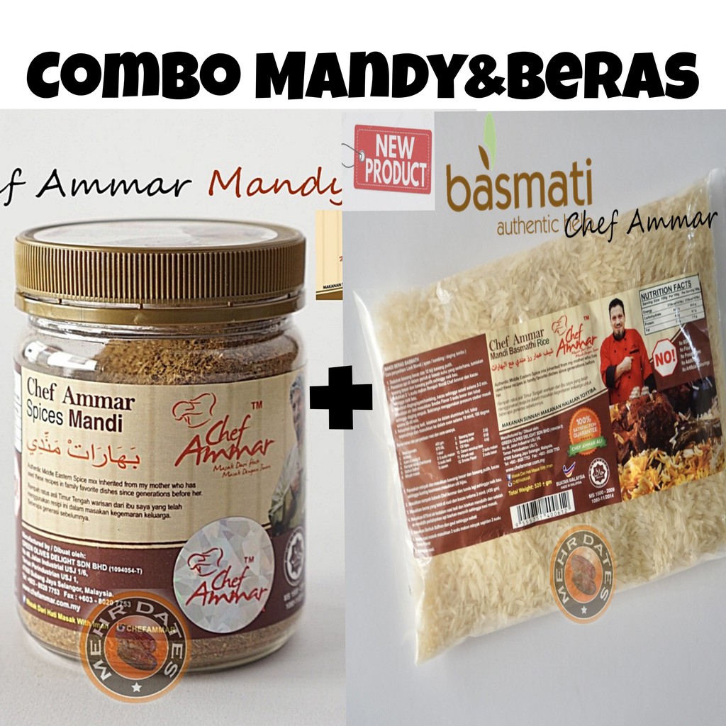 Chef Ammar Mandy Spice / Rempah Nasi Arab Mandi. Beras Nasi Arab Mandy ...