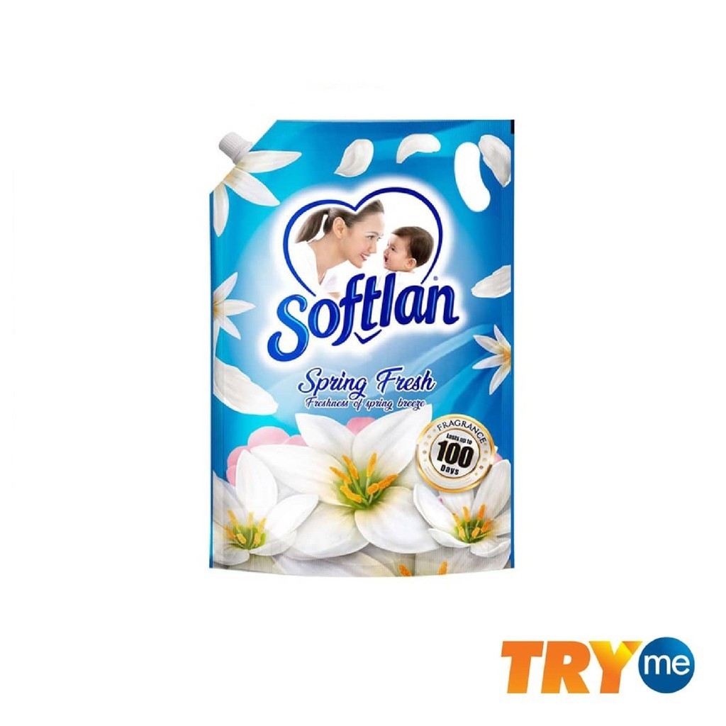 Softlan Anti Wrinkles Spring Fresh Fabric Softener Refill 1.4L | Shopee ...
