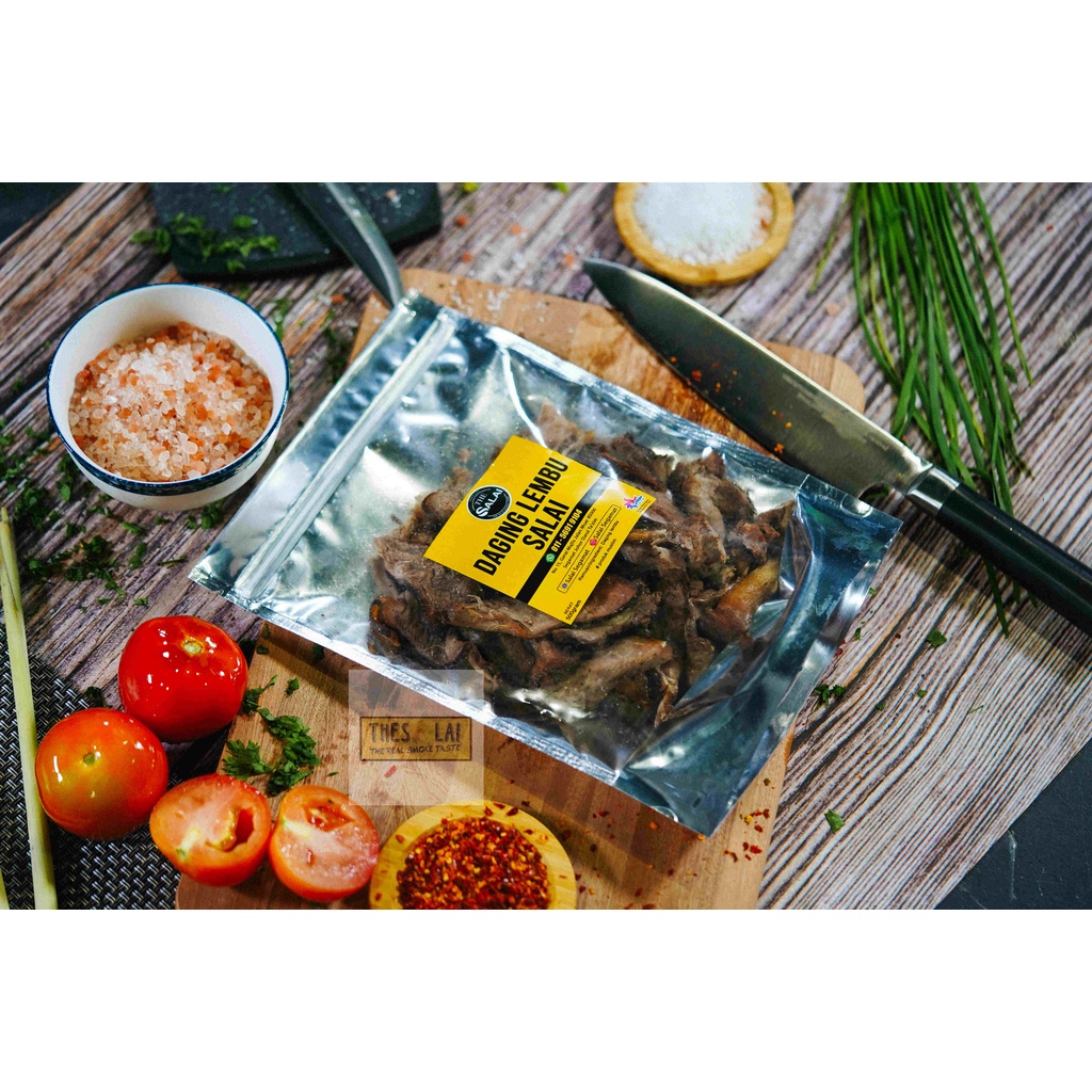 Daging Salai Smoked Beef +/- 500g halal segar daging lembu beef jerky ...