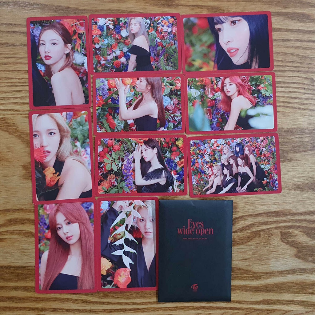 Twice Official Pre Order Benefit Photocard Loose Set Eyes Wide Open