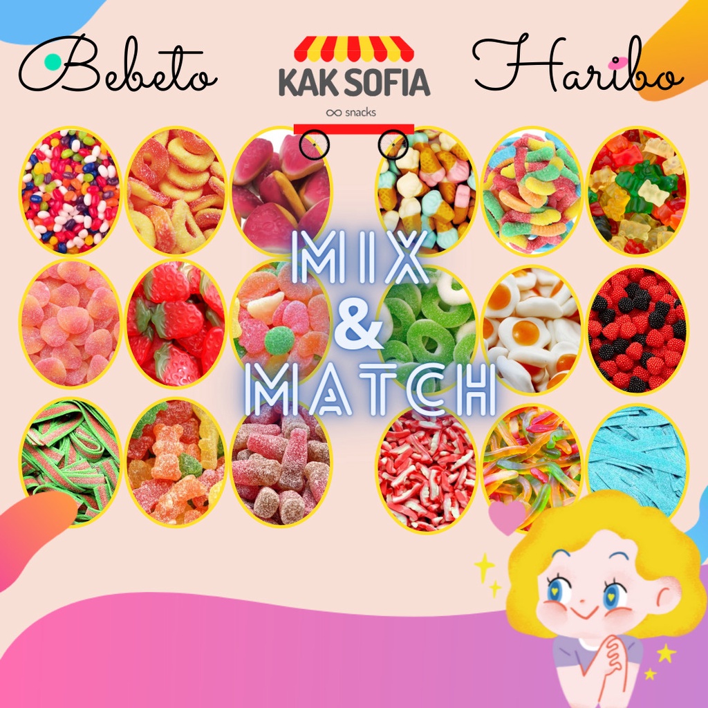 Bebeto / Haribo Mix and Match Gummy Candy | Shopee Malaysia