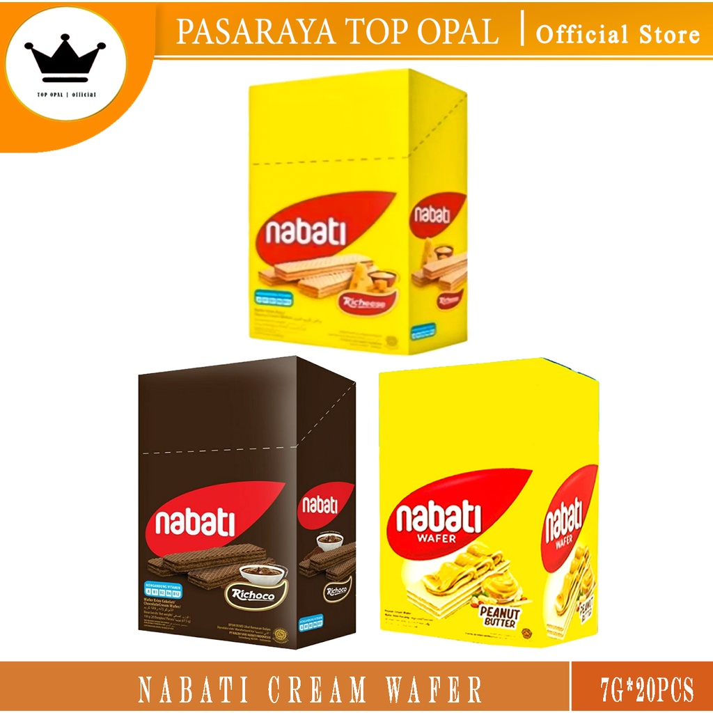 Nabati Cream Wafer [Richeese Cheese / Richoco Chocolate/PEANUT BUTTER] [OmyFood] 7g x 20pcs ...