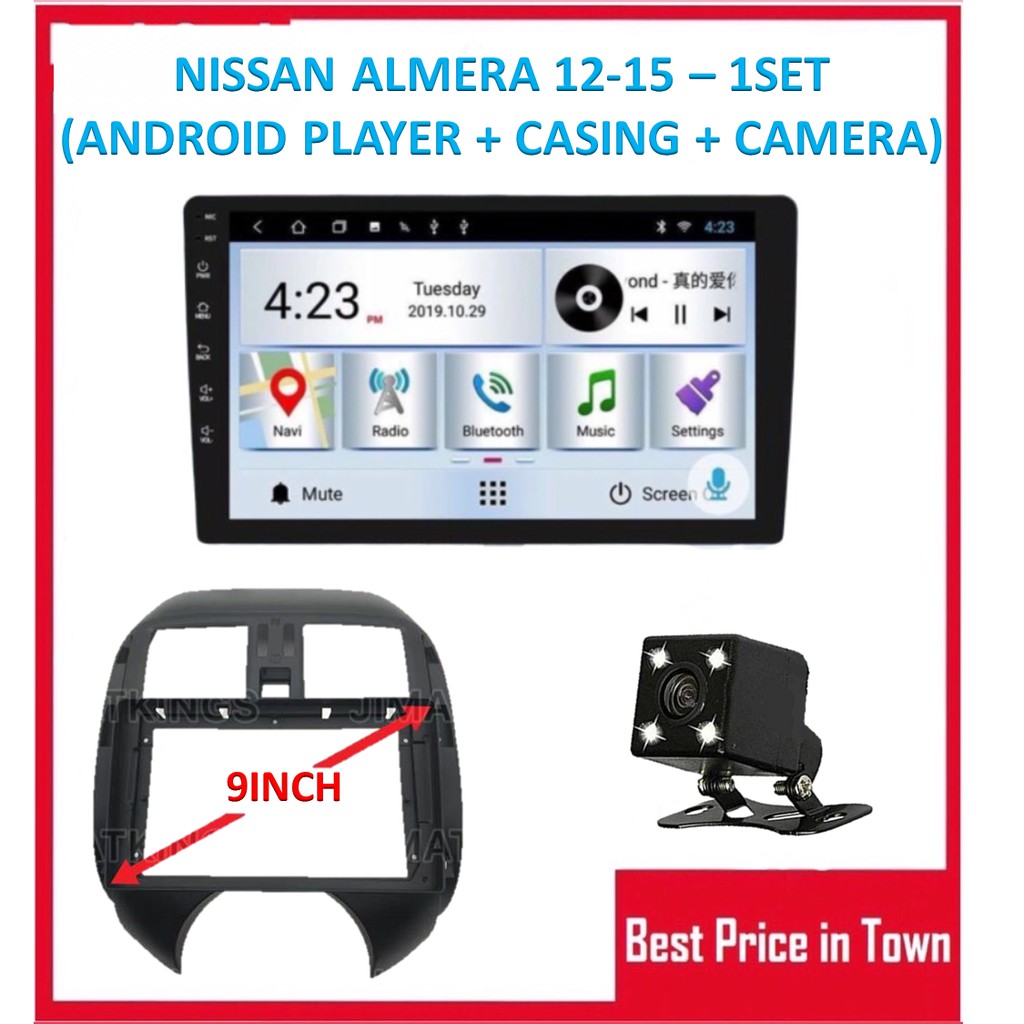 NISSAN ALMERA 2012-2015 9" ANDROID CASING - 1 SET (ANDROID PLAYER T3L ...