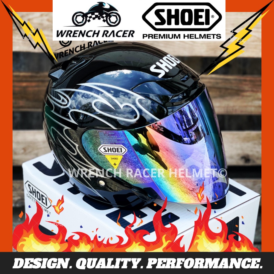 Helmet SHOEI JFORCE 2 Jack Helmet / Visor CJ1 (Premium 1 to 1) Topi ...