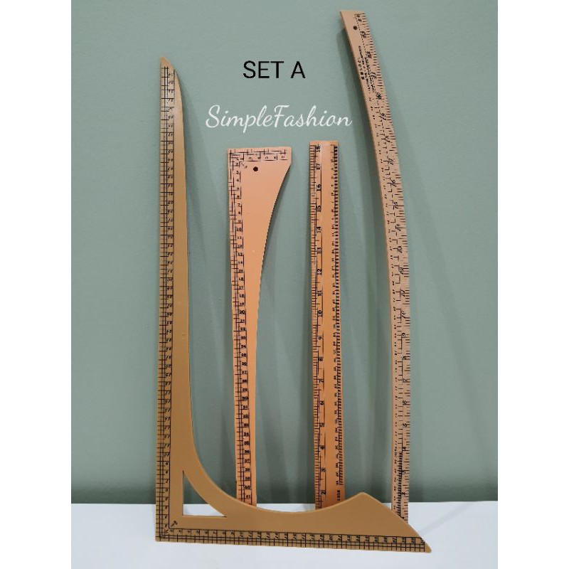 4 PCS Set Pembaris Jahit / Tailoring Ruler Set (Plastik) | Shopee Malaysia