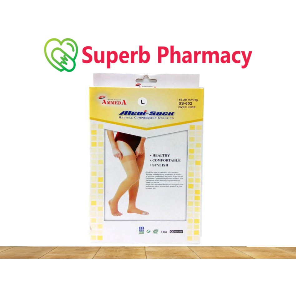 Ammeda medi-sock medical compression stocking over knee | Shopee Malaysia