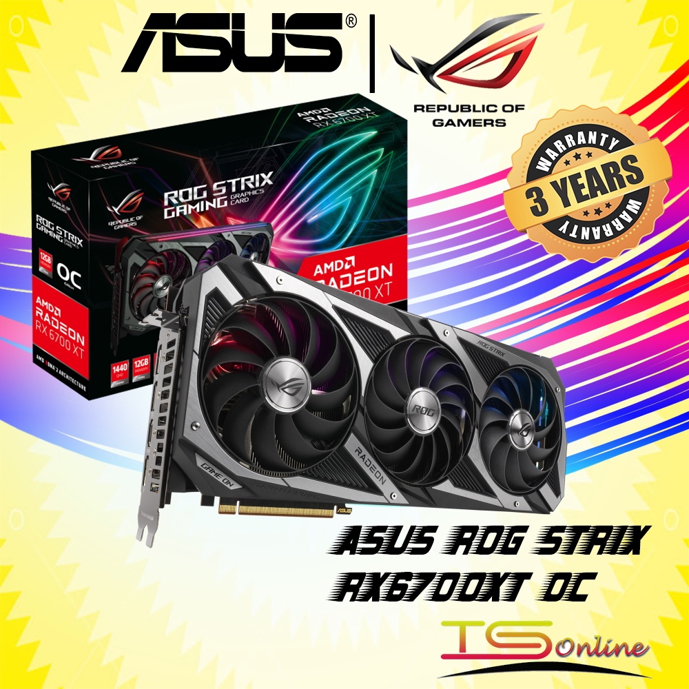 ASUS ROG STRIX Radeon RX 6700 XT OC Edition Gaming Graphics Card (ROG ...