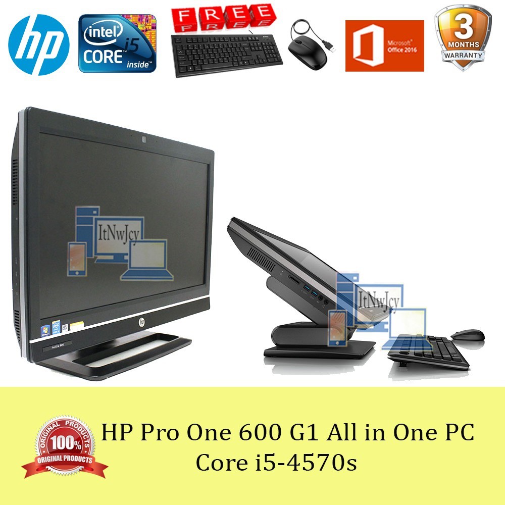 HP PRO ONE 600 G1 ALL-IN-ONE PC 22 IPS FHD CORE I5- QUADCORE/ 4GB RAM ...