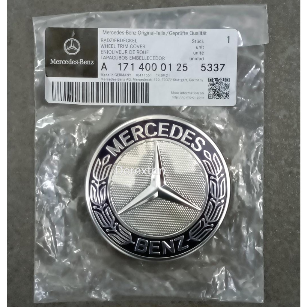 Mercedes Benz Original 1714000125 5337 Wheel Hub Cap Blue badge ...