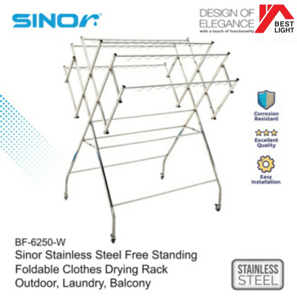 SINOR KD BF-6250-W S/ STEEL CLOTHES HANGERS | Shopee Malaysia