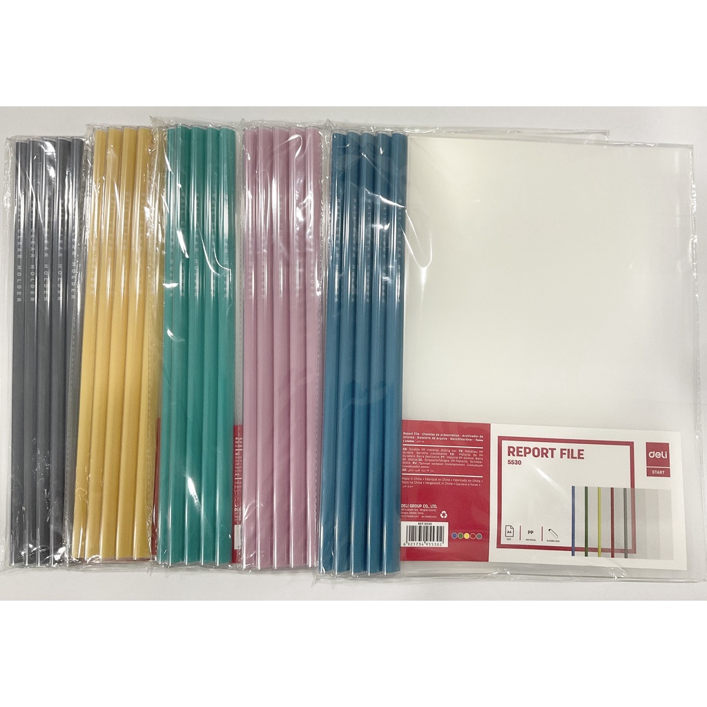 Deli 5530 A4 Report File Rail Clear Holder Per Piece | Shopee Malaysia