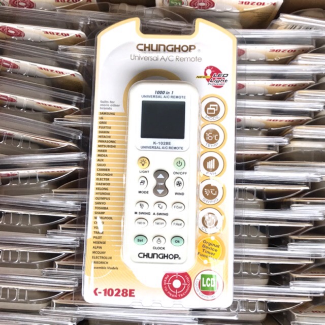 Chunghop Universal Aircond Remote Control K 1028e Original Chunghop