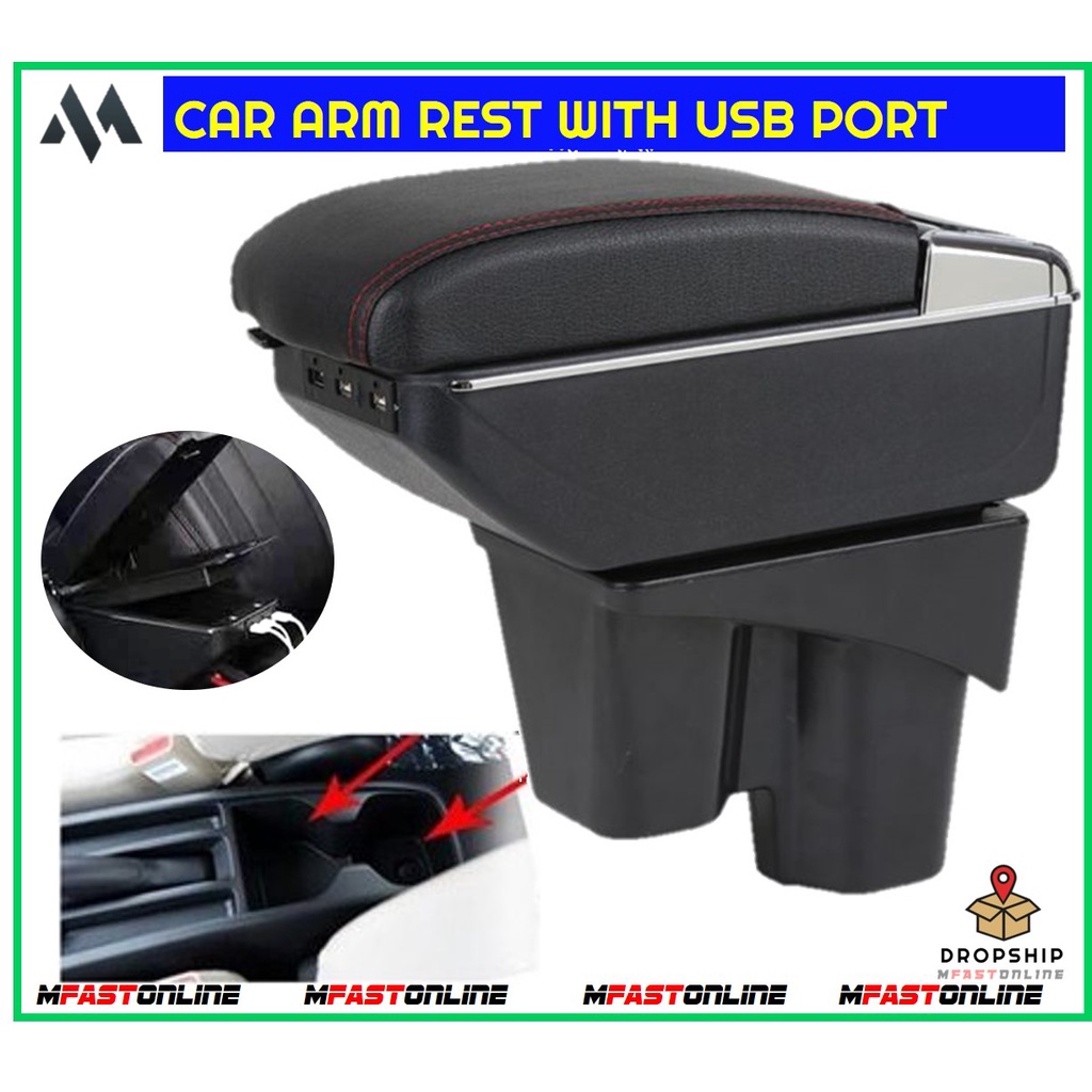 ARM REST WITH USB PORT HONDA /TOYOTA /PROTON /PERODUA CAR VIOS, AXIA ...