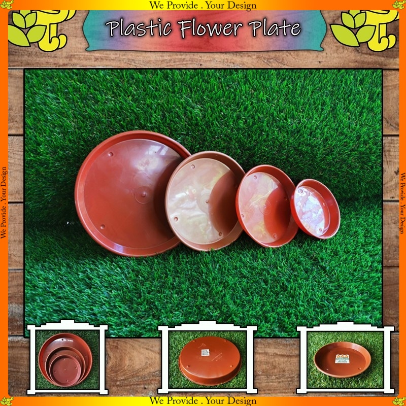 [P23] - Plastic Flower Plate 4 Pattern Size For Keeping Water Out of ...