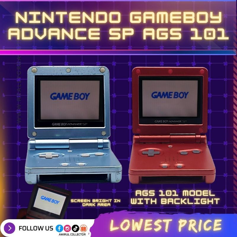 Nintendo Gameboy Advance SP AGS 101 Backlight | Shopee Malaysia