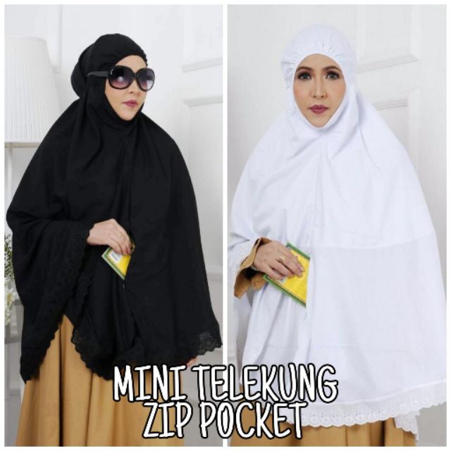 MINI TELEKUNG ZIP POCKET (Hitam/Putih) TELEKUNG HAJI UMRAH ATAU TRAVEL ...