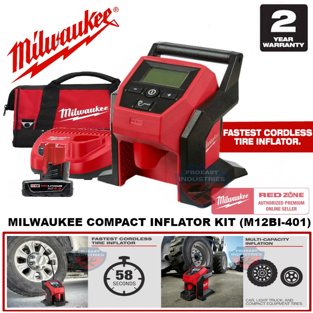 Milwaukee M12 BI-401 Compact Inflator Kit | Shopee Malaysia