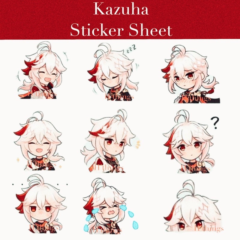 Set sticker kazuha genshin impact | Shopee Malaysia