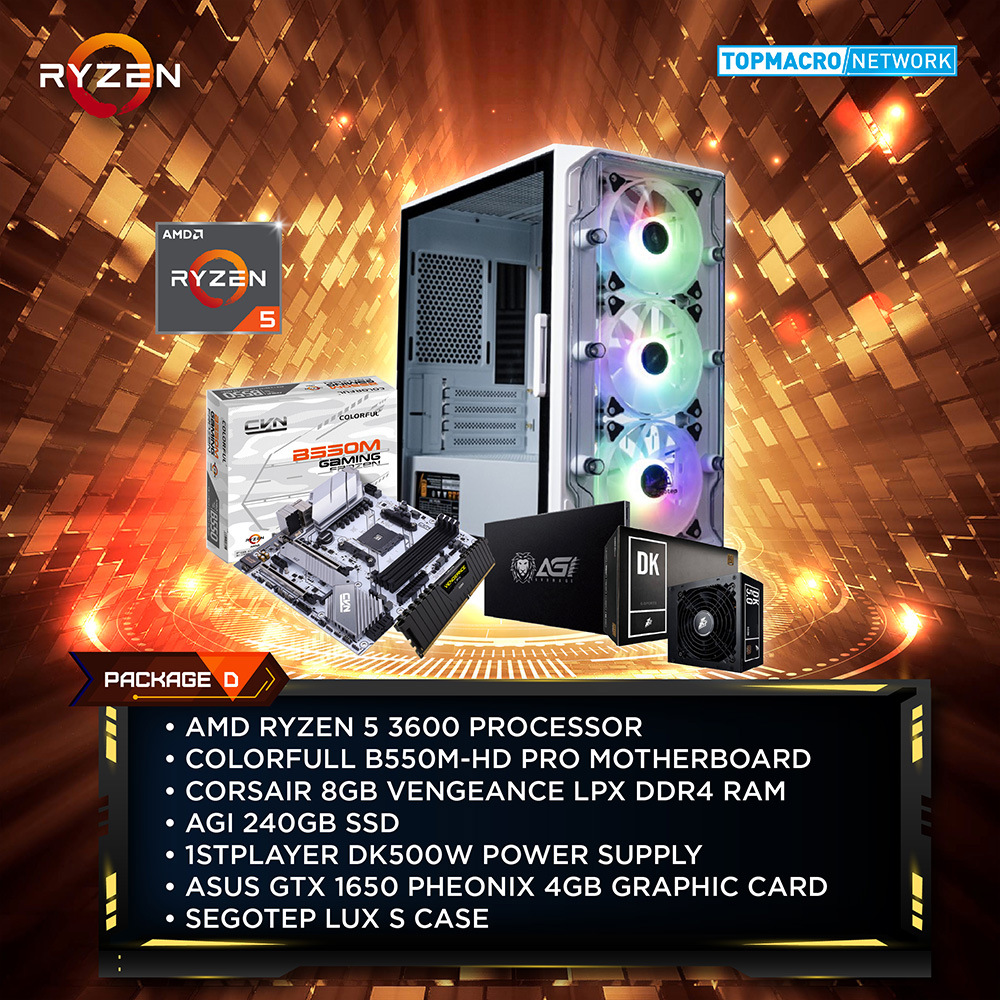 [RYZEN] LOW-MID RANGE GAMING PC (R3-3200G / R3 3300X / R5 3600 / GT1030 ...