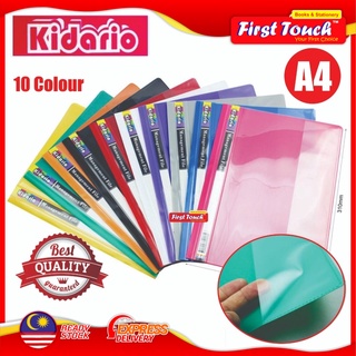 Kidario A4 Size KMF-320A PVC Management File Transparent Cover Fastener ...