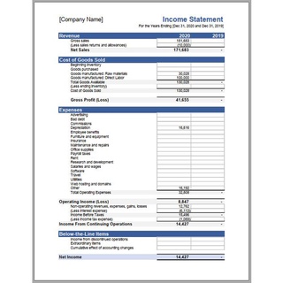 [#10] Income Statement Excel Template / Contoh Template Excel Penyata ...