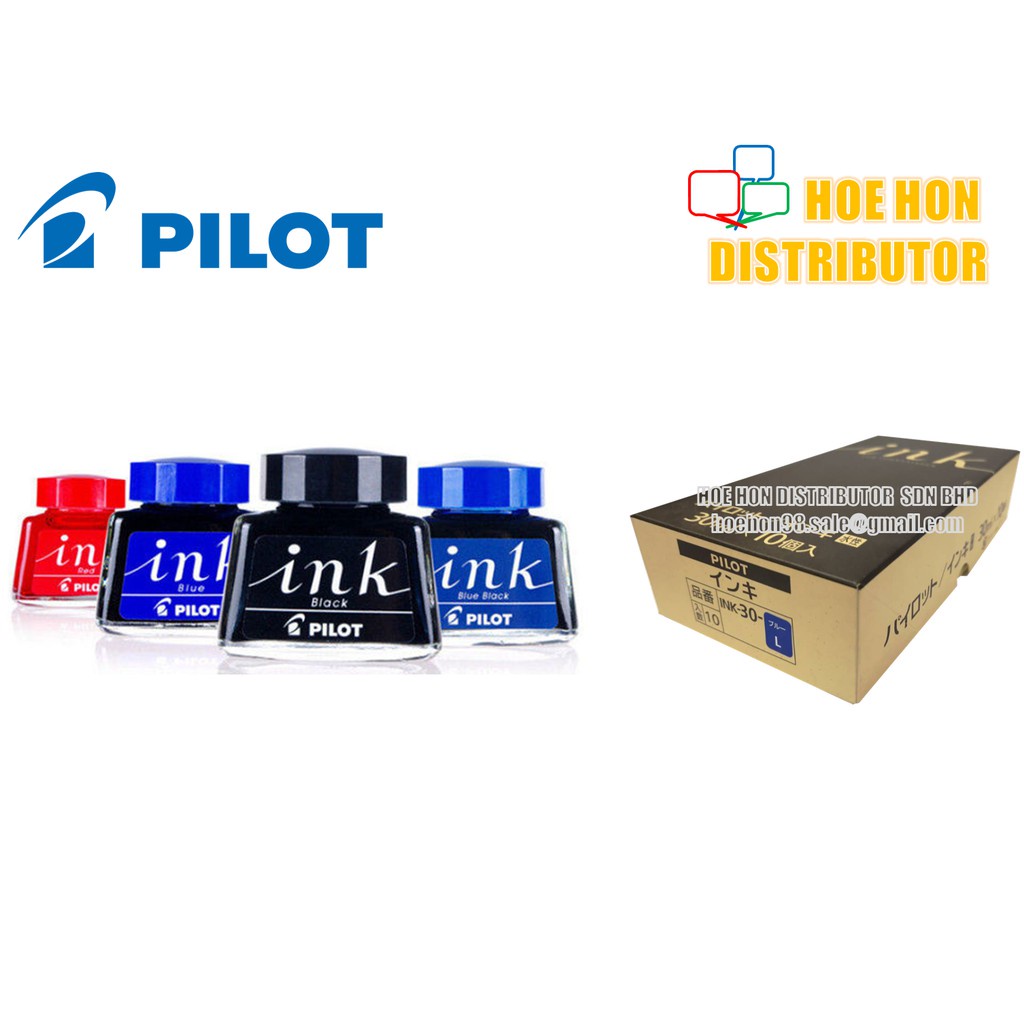 Pilot Fountain Pen Refill Ink Bottle Black / Blue / Blue-Black 30ml ...
