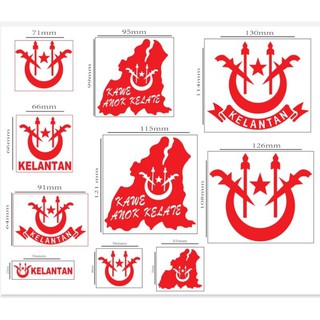 kelantan logo sticker car sticker motorcycle waterpoof pvc stickers ...