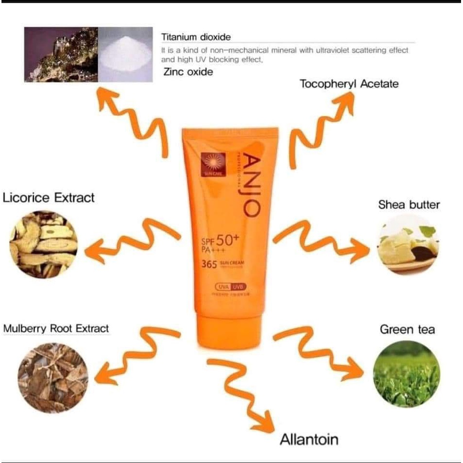 [ANJO] PROFESSIONAL 365 SUN CREAM - 70G (SPF50+ PA+++) | Shopee Malaysia