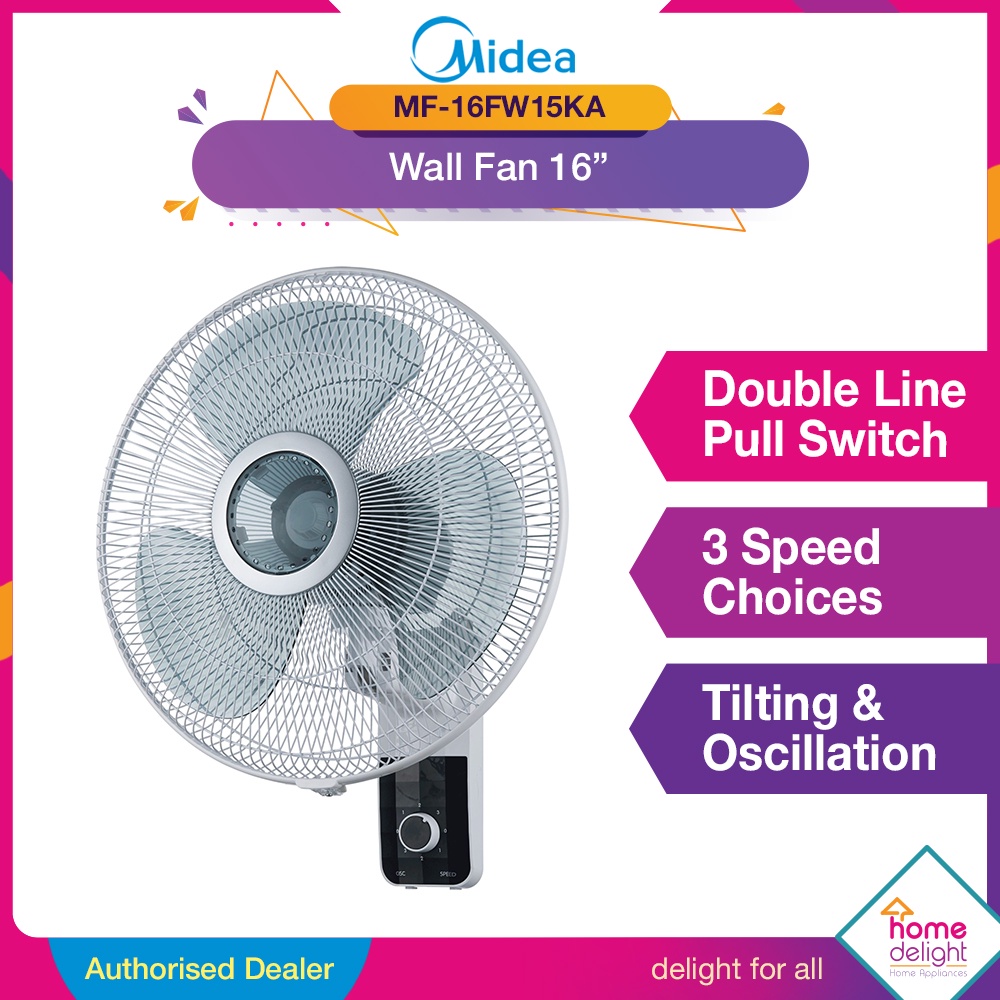Midea Wall Fan 16 Inch [ MF-16FW15KA ] | Shopee Malaysia