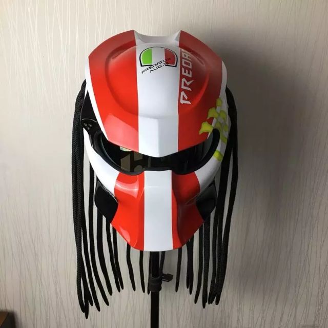 Predators mask carbon fiber neca motorcycle helmet Full face iron man ...