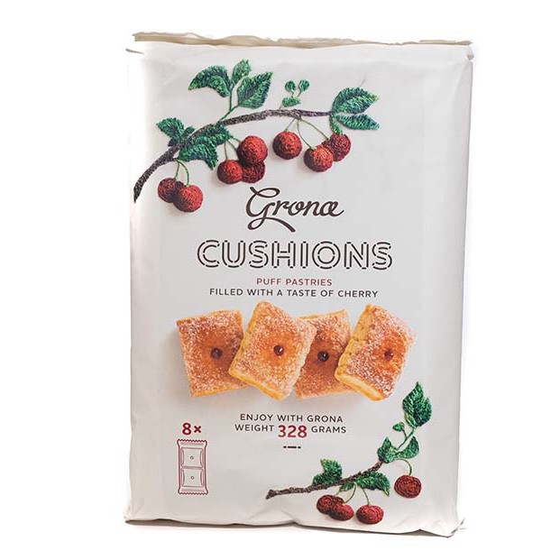 BISCUITS Grona Cushions Puff Pastries With Cherry Filling 384g | Shopee ...