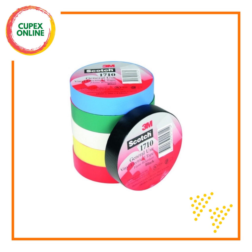 3M Scotch 1710 Vinyl Electrical Tape (18mm x 10m) (cupex) | Shopee Malaysia
