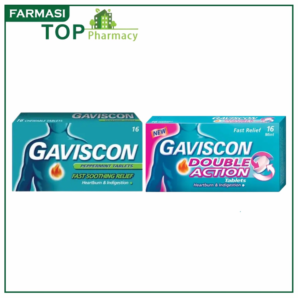 Gaviscon Chewable Tablets 16's (Normal/Double Action) | Shopee Malaysia