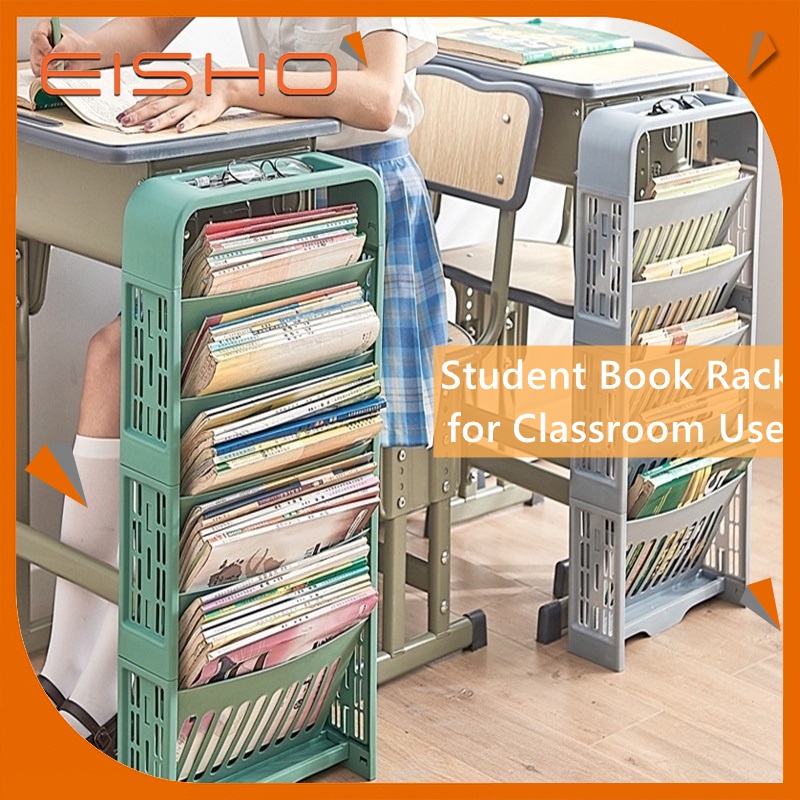 Student Textbook Bookshelf Classroom Desk Side Book Rack Stationery ...