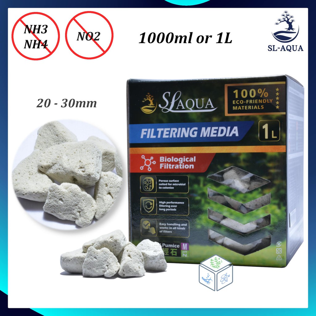 SL Aqua Pumice Rock Bio Filter Media 1L | bio filter media aquarium bio ...