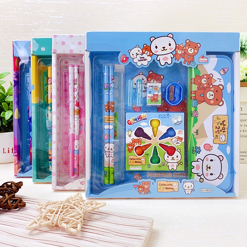 Cartoon Stationery Set Student School Set (BGJAYA) | Shopee Malaysia