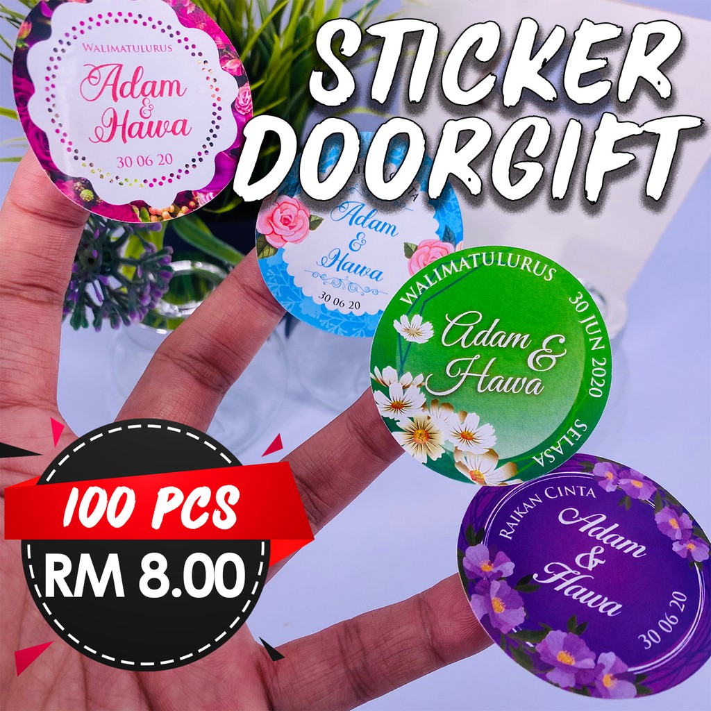 Sticker Doorgift MURAH dan EXPRESS | Shopee Malaysia