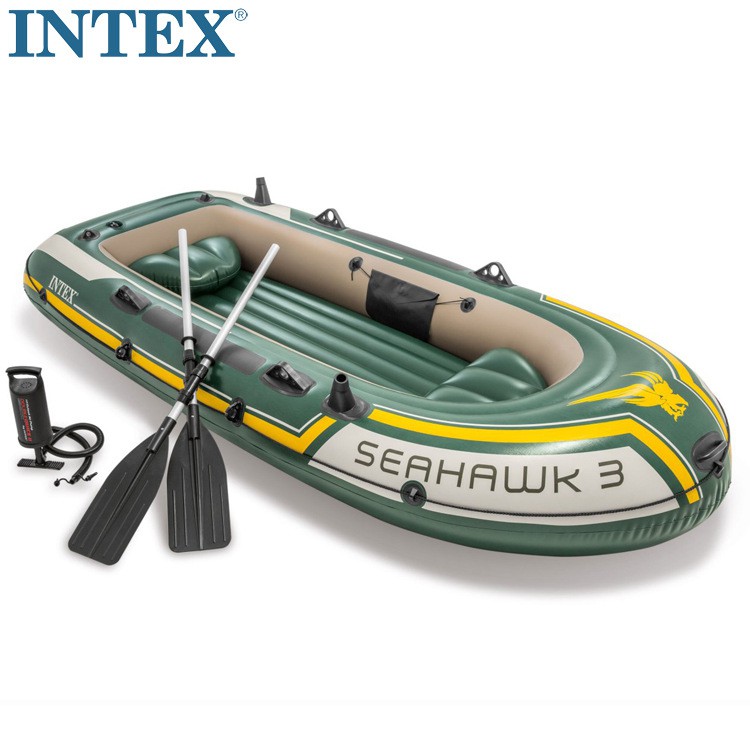 Original authentic INTEX Seahawk three person inflatable boat 3 person ...