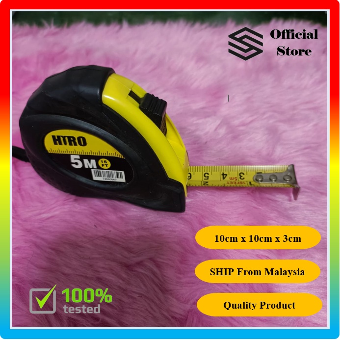 HIRO Premium Quality 5m Measuring Ruler (with Clip) | Shopee Malaysia