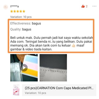 (25 pcs)CARNATION Plaster Ketuat Corn Caps Plaster Ubat Ketuat Corn ...