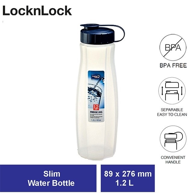 LocknLock Slim Water Jug 1.2L (Yellow / Navy) (HAP619Y / HAP619B ...