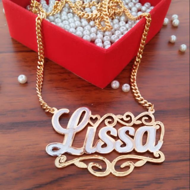 RANTAI LEHER EMAS INDON UKIR NAMA | Shopee Malaysia