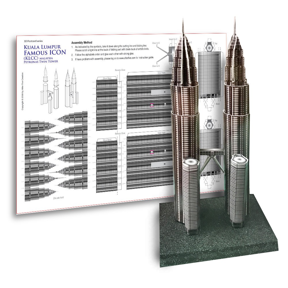 DIY 3D KLCC Malaysia Paper Craft | Shopee Malaysia