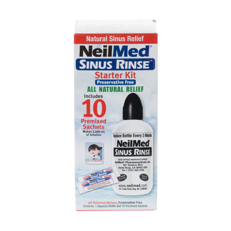 NEIL MED SINUS RINSE STARTER KIT INCLUDES 10 PREMIXED SACHETS | Shopee ...