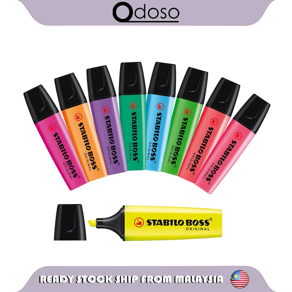 STABILO BOSS Original Highlighter and Text Marker (9 colors) | Shopee ...