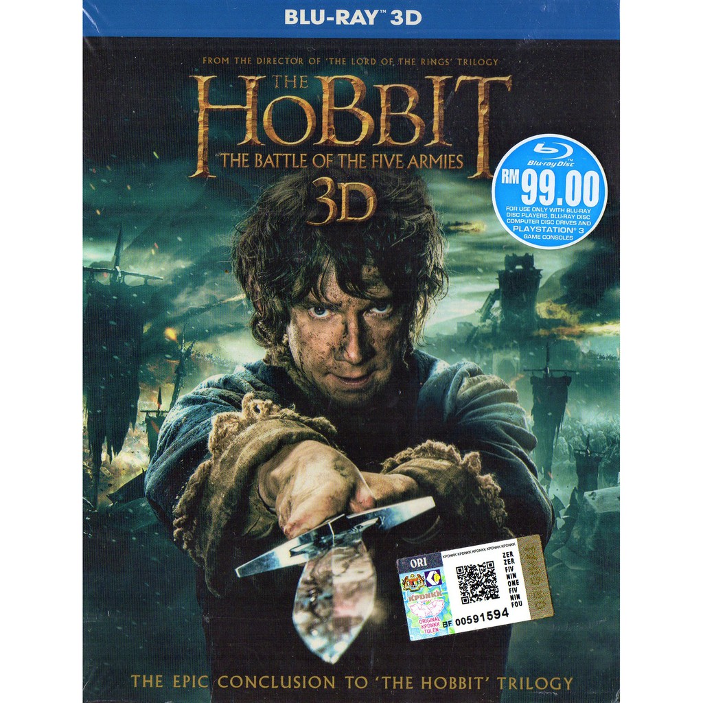 The Hobbit - The Battle of The Five Armies BLURAY ( Blu-ray 3D ) | Shopee Malaysia