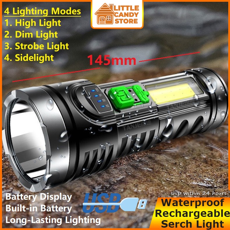 Powerful Flashlight USB Rechargeable Waterproof Torch Light 5865 lampu ... Powerful Flashlight USB Rechargeable Waterproof Torch Light 5865 lampu ...